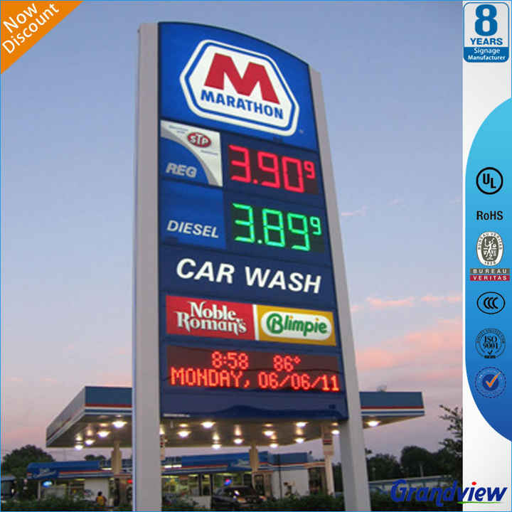 Pylon Sign for Gas Station - Unique and Beautiful Design