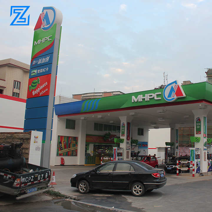 Steel Structure Fuel Dispensing Signboard for Petrol Stations