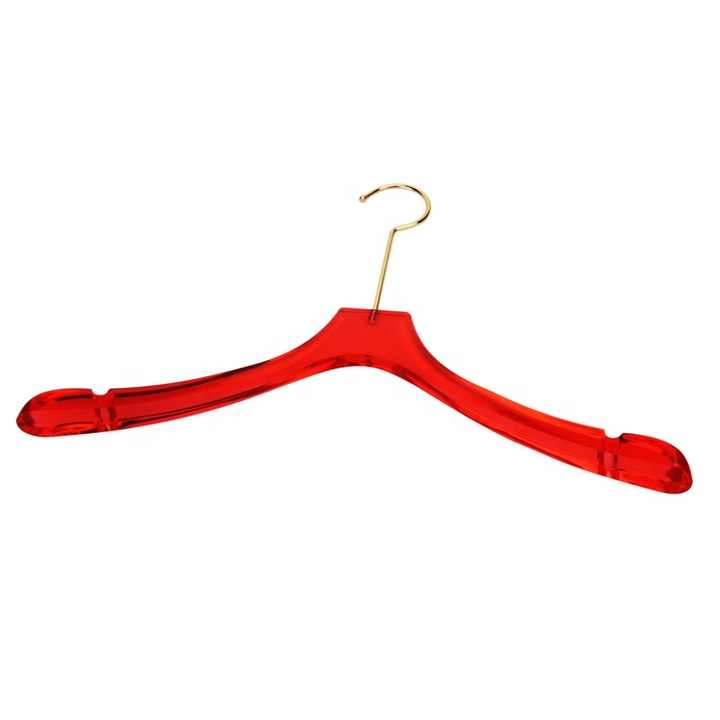 Luxurious Look Space Saving Transparent Red Acrylic Hanger