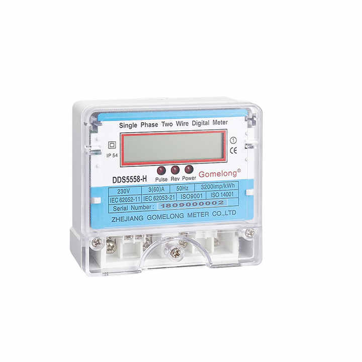 DDS5558 Electric Power Meter Single Phase 2 Wire Energy Meter DIN Rail ...