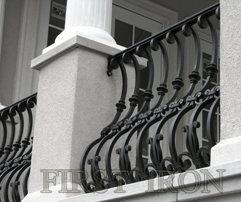 Simple Forged Iron Window Railing Design - Juliette Iron Railings