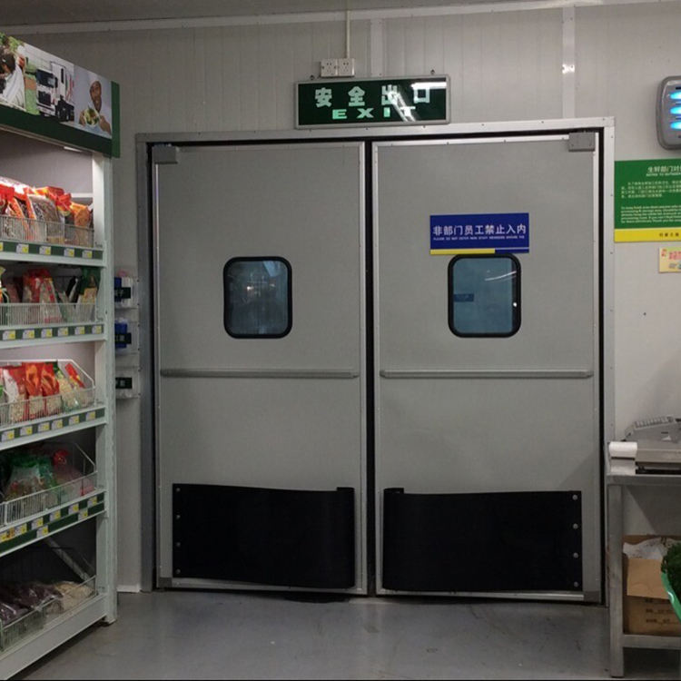 Commercial Kitchen Double Swing Entrance Doors - Two Way Impact Traffic ...
