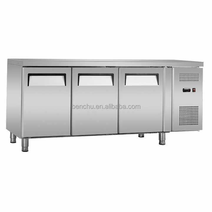 Stainless Steel Kitchen Under Counter Refrigerator Working Table ...