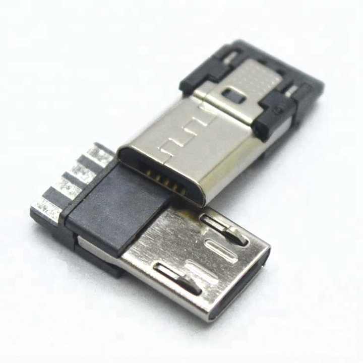 Customized USB Micro 5-Pin Connector - Nickel Plated Copper