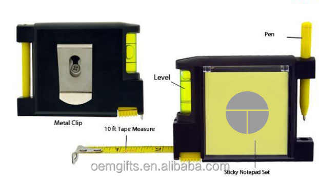 OEM Portable Multi-Function Plastic Tape Measure with Level