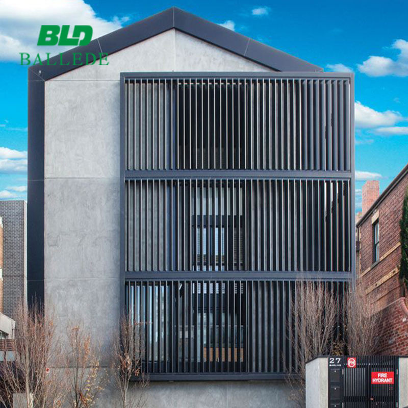 Outdoor Sun Control Vertically Airfoil Louvers System for Buildings