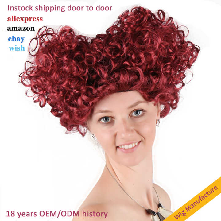 Alice in Wonderland Red Queen Curly Short Wigs - Party Perfect