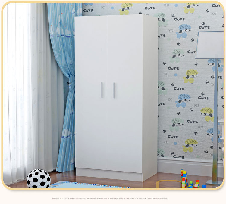 Custom Small Wooden Student Wardrobe - Blue Cabinet