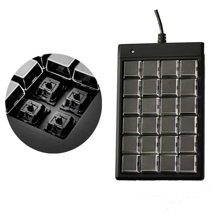 24-keys USB Programmable Mini Mechanical Keyboard for POS