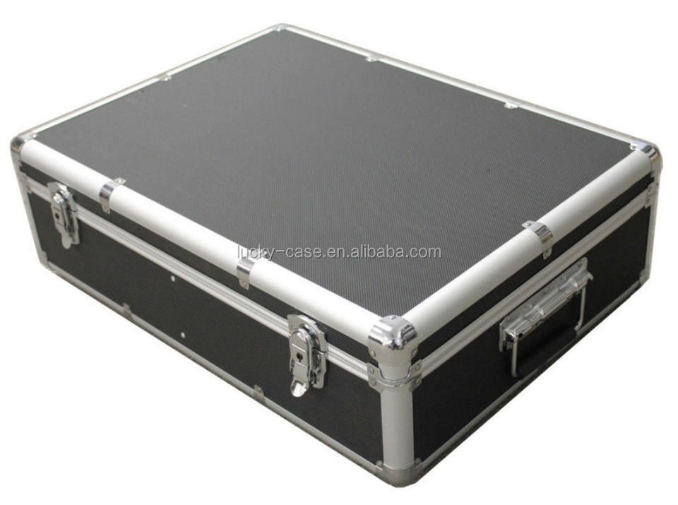 Aluminum CD DVD Storage Case with Adjustable Dividers
