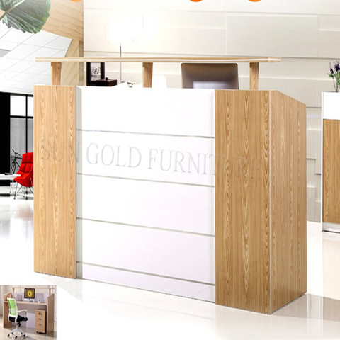 Popular Simple Design Orange And White Small Salon Reception Desk - Buy ...
