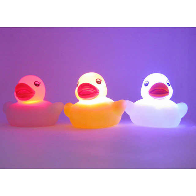 Flash Rubber Duck - Colorful Glitter Toy for Bath Time
