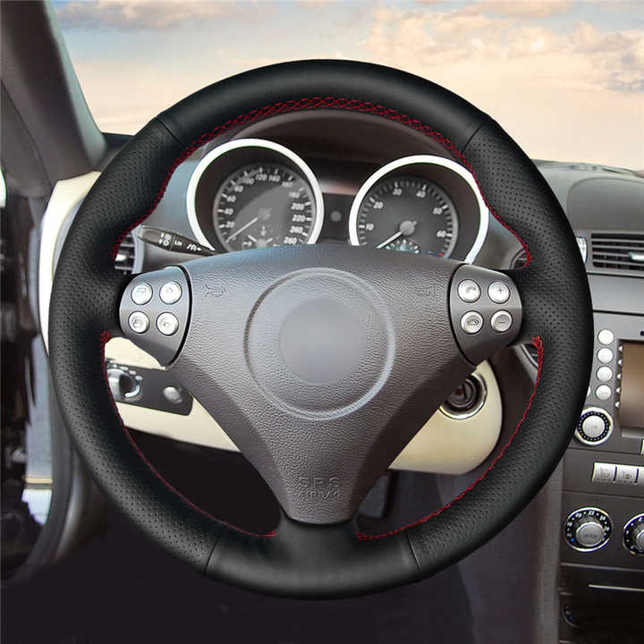 Genuine leather car steering wheel cover store