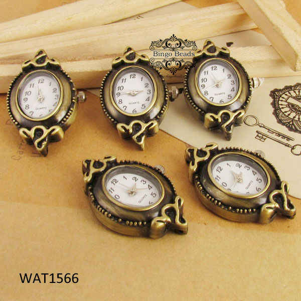 Vintage Bronze Watch Faces for Jewelry Making - High Quality