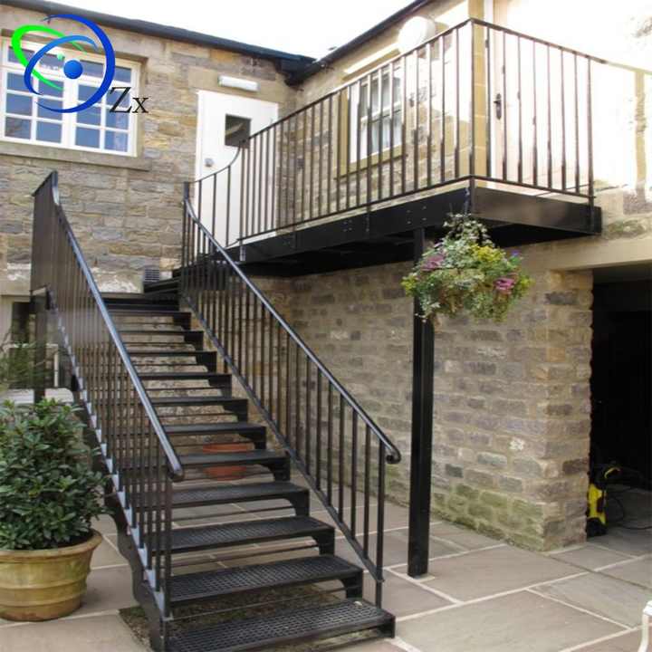 Durable Outdoor Metal Fire Escape Staircase - ZS Brand