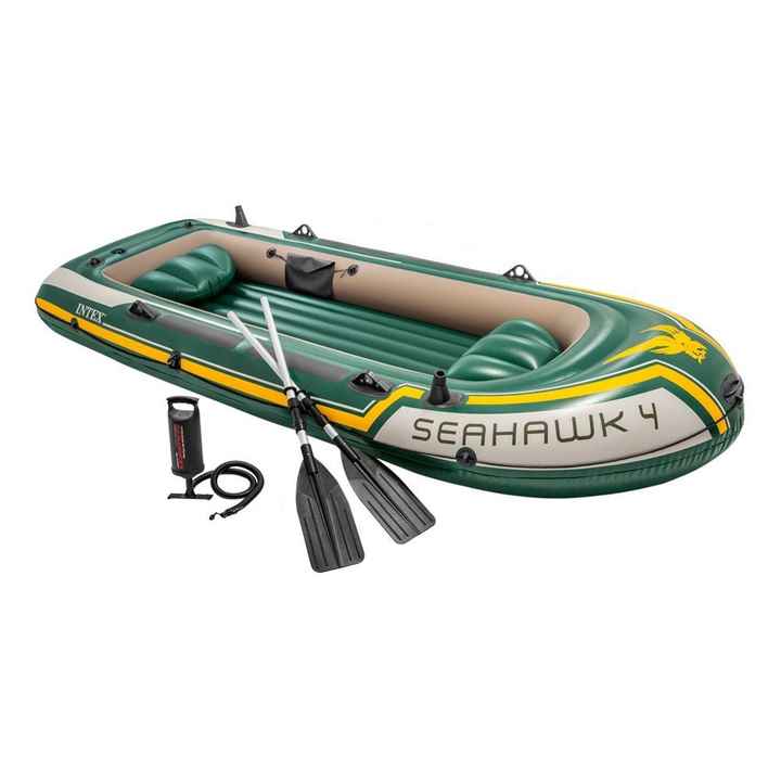 Intex 68351 Sport Series Inflatable Boat Seahawk 4 Set Seahawks