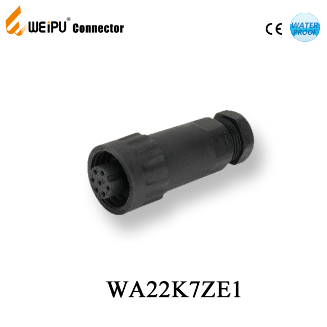 IP67 Industrial Threaded Plastic connector WA22 series WA22K7ZE1 Weipu ...