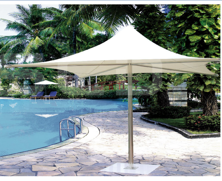 Promotional garden swimming pool parasol leisure 550g PVC coated 304 ...