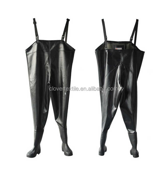 Waders Black Knee High Rubber Waders Chest Waders for Men