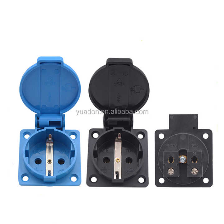 Yuadon IP44 EU Germany Waterproof Electrical Schuko Socket