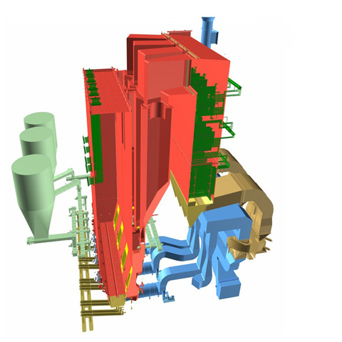 Biomass Fired high-pressure power plant circulating fluidized bed CFB ...