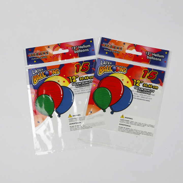 Custom Print Logo Clear Transparent OPP Balloon Packaging
