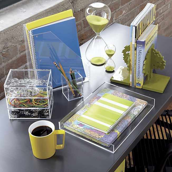 Transparent Acrylic Desk Accessories - Organize Efficiently