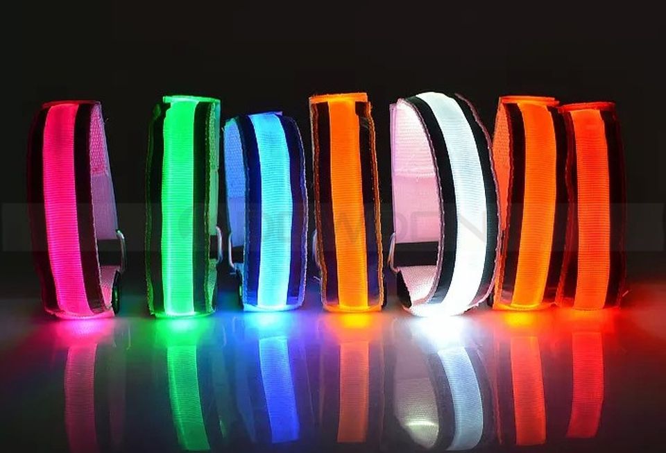 LED Light up Band Slap Bracelets - Night Safety Wrist Bands