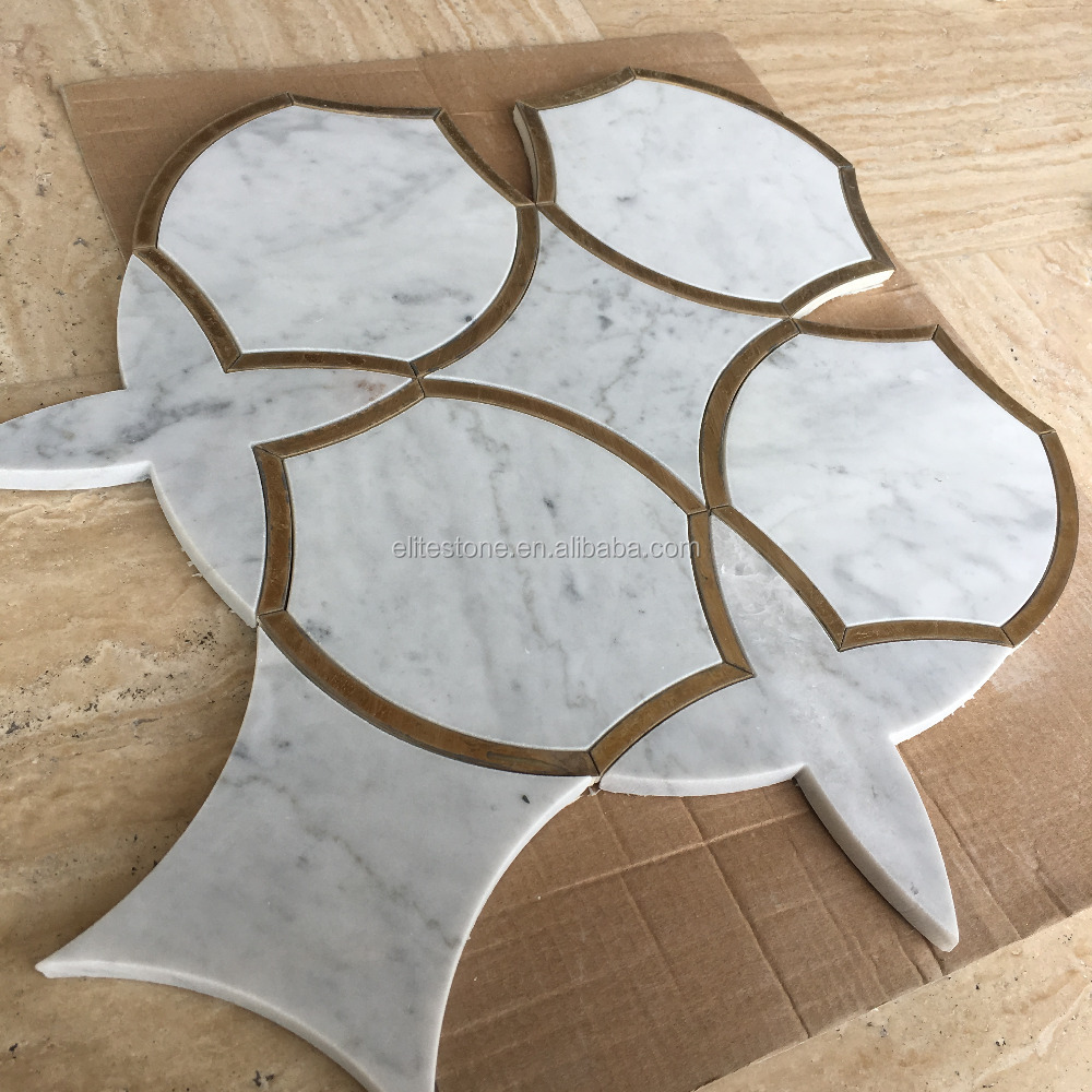 Verified Supplier Brass Inlay Tile Luxury Hexagon Design | Alibaba.com