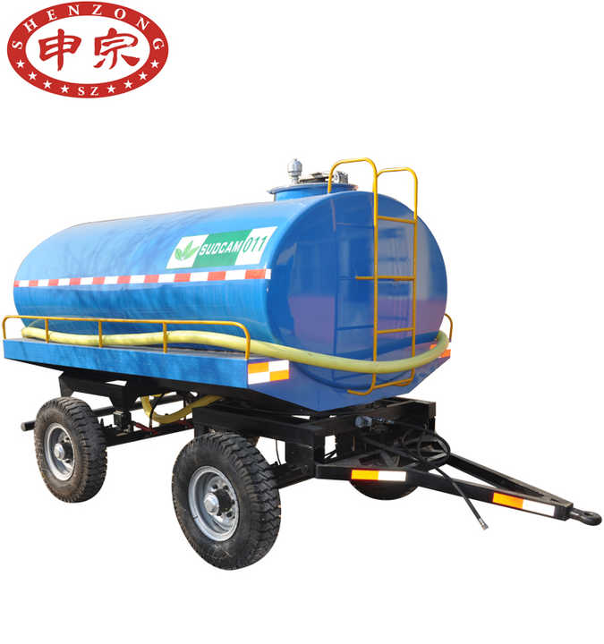 Shenzong Farm Transport 4 Wheel Double Axle Water Tank Trailer