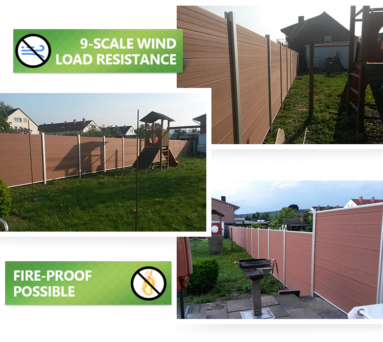 China Villa Backyard Outdoor WPC Trellis Fence Wall Manufacturers ...