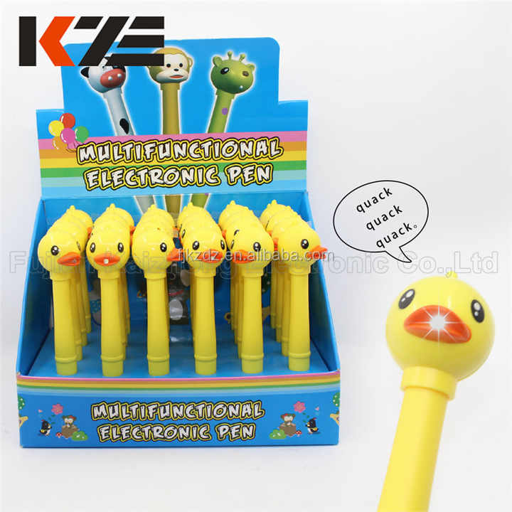 Multifunctional Light up Quacking Duck Pen - Promotional Gift