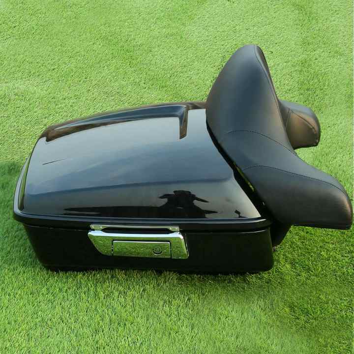 TCMT Chopped Pack Trunk & Backrest Pad for Harley Tour Pak
