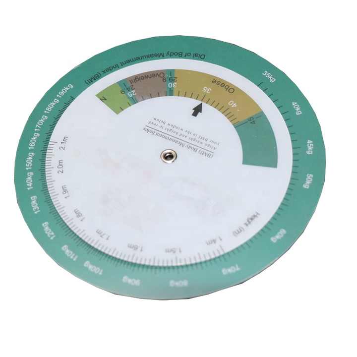 BMI Wheel Calculator Scale Plastic Body Mass Index Medical Wheel OEM