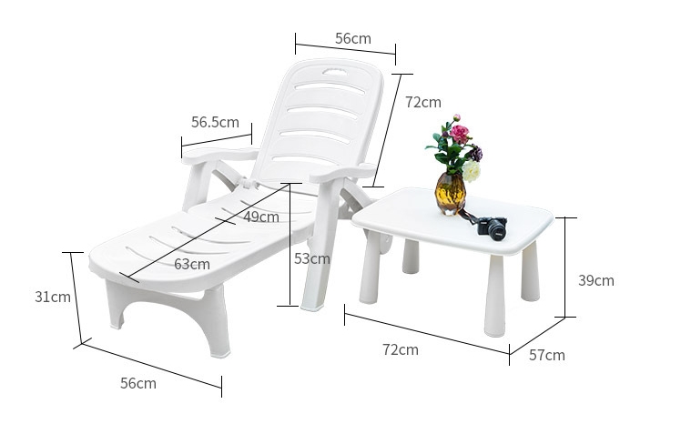 White Plastic Pool Lounge Chairs - Durable & Stylish