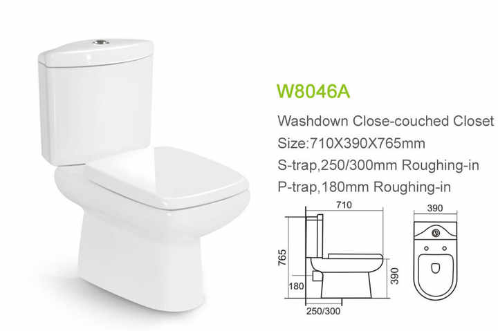 Antique Design Types of Sanitary Ware Bathroom Two Piece