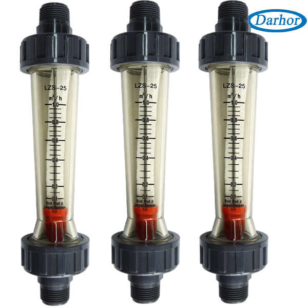 LZS Clear Direct Reading Plastic Pipe Water Flow Meter