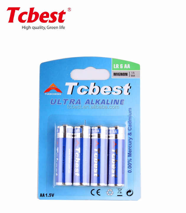 Tcbest 1.5V AA Alkaline Battery LR6 - 2500mAh, 5-Year Warranty for ...