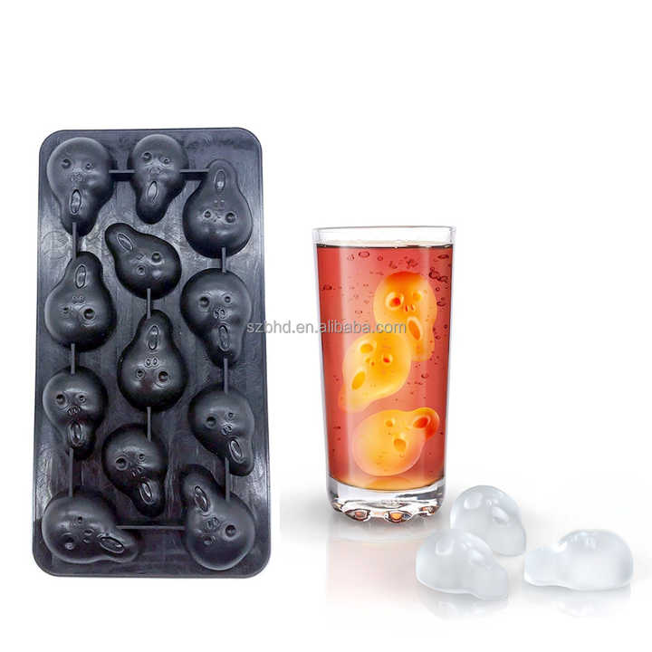 Classic Halloween Screaming Ice Tray Shaped BPA free Silicone Ice Cube ...