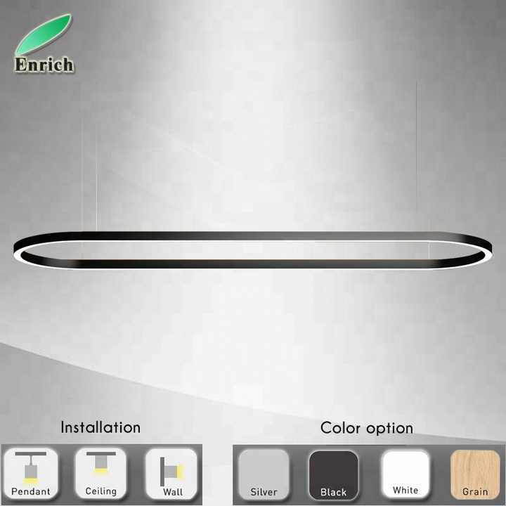 Oval Shape LED Circular Linear Light - Modern Style Pendant