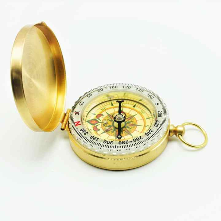 Wholesale copper compass 50g pocket watch compass with cover luminous ...