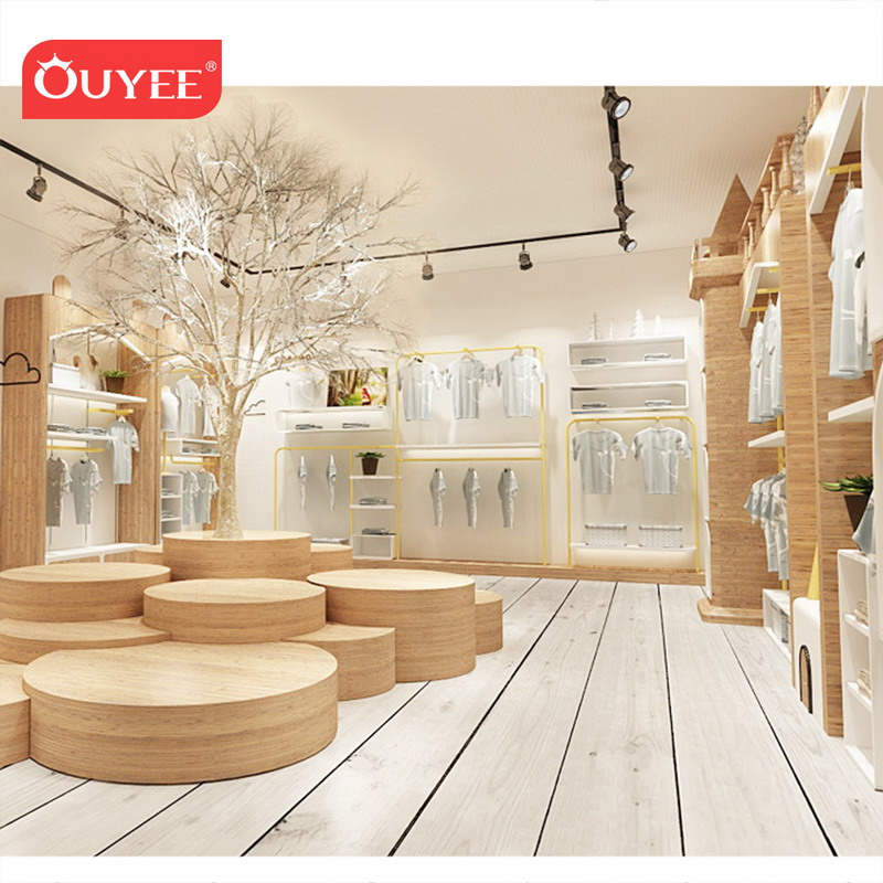 Modern Design - Clothes Shop Decoration - Custom Gold Racks