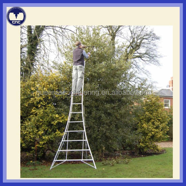 Aluminum Tripod Clips Pruning Ladder - Durable & Versatile