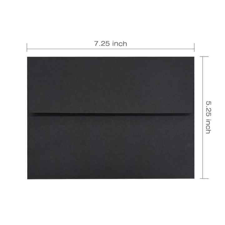 A7 Black Invitation Cards - Perfect for Weddings & Birthdays