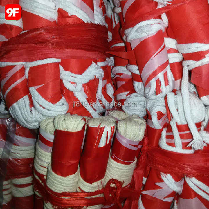 Orange Bunting Safety Flags - Warning on Heavy Duty Rope
