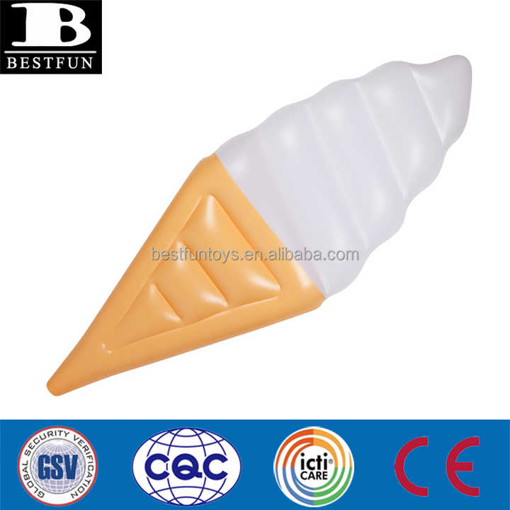 factory customized plastic inflatable ice cream cone float folding ...