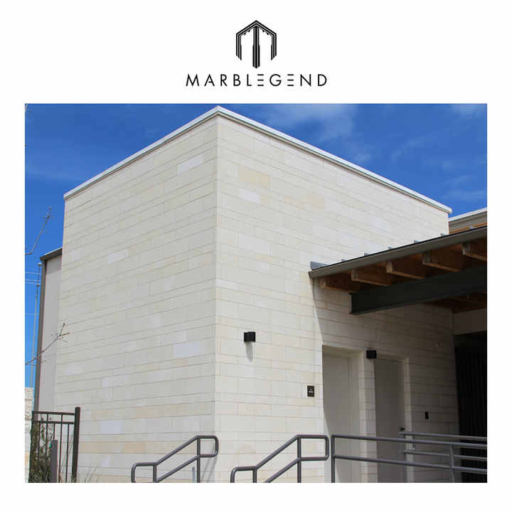 Beige Ultimate Design Modern Style Exterior Limestone Wall Cladding