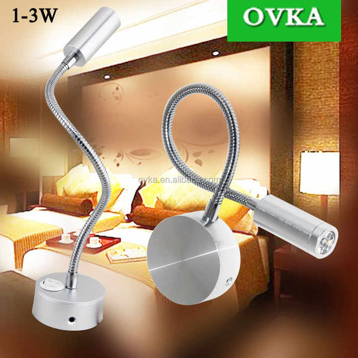 Hotel Bedside Reading Light/ LED Reading Lamp with Flexible Gooseneck ...