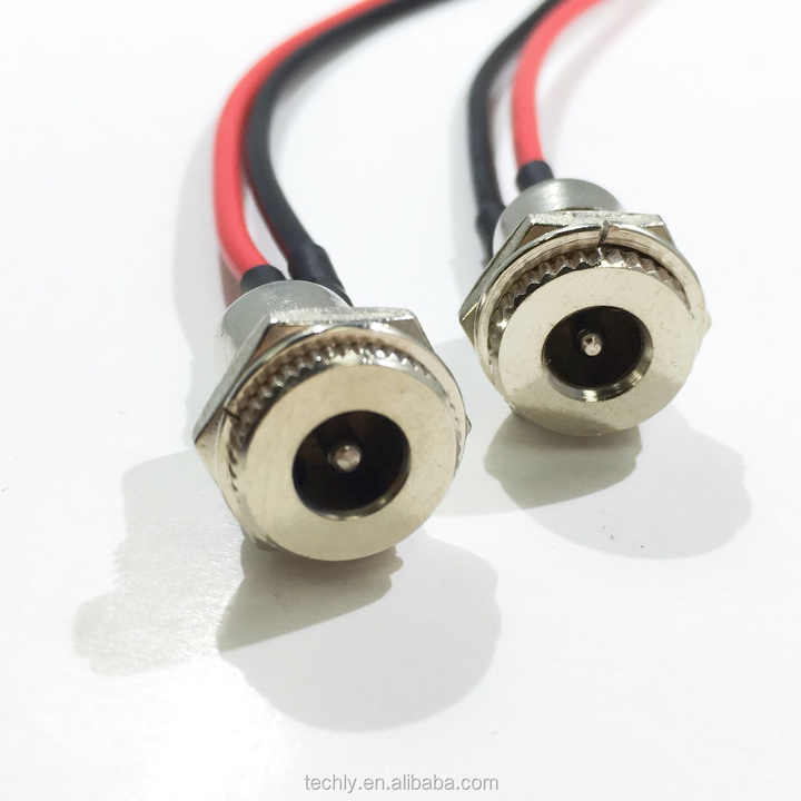 Red and Black Electrical Wire Solder DC Jack 22 Cable Assembly