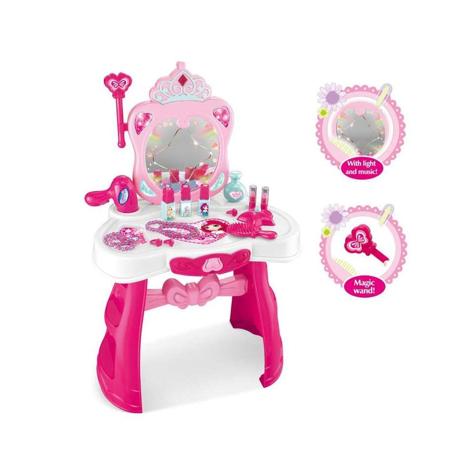 Toddler Fantasy Vanity Play Set - Lights, Sounds, & Makeup